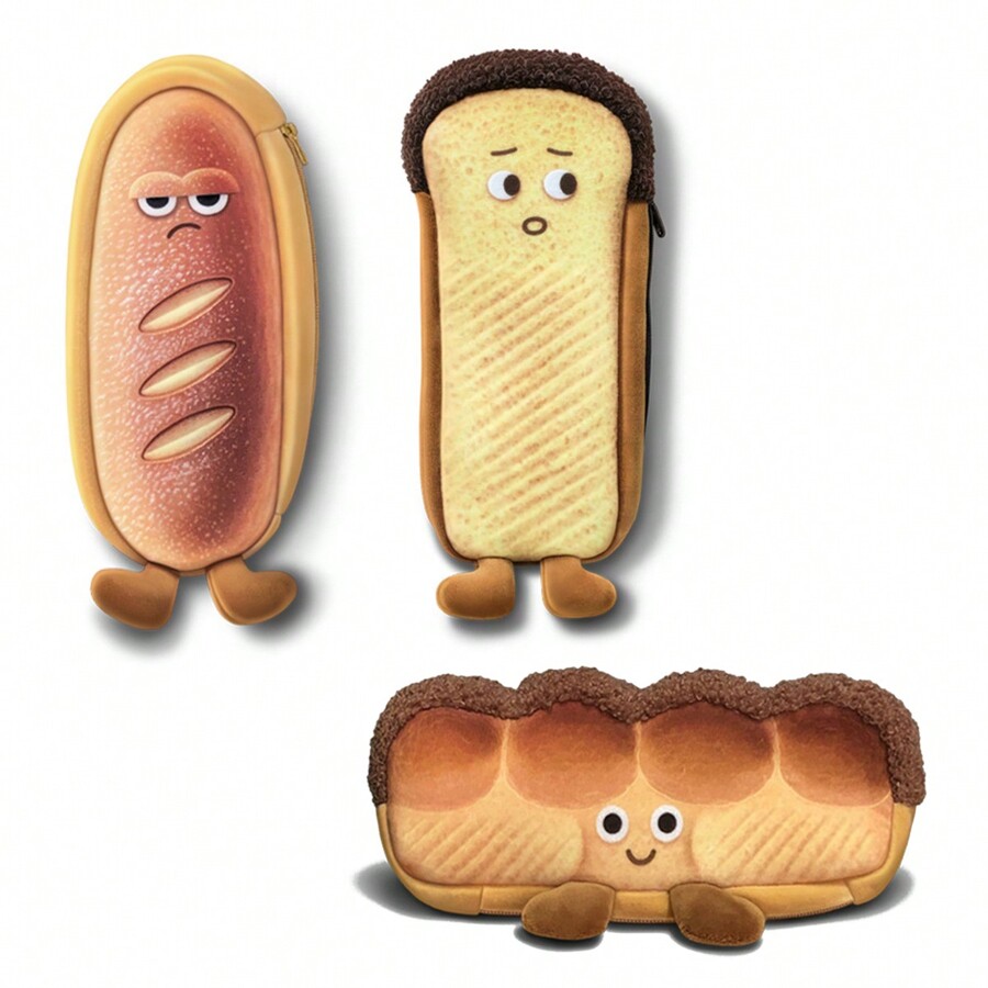 Emotional Mood Bread Pencil Case Cute Pen Bag Interesting Baguette ...