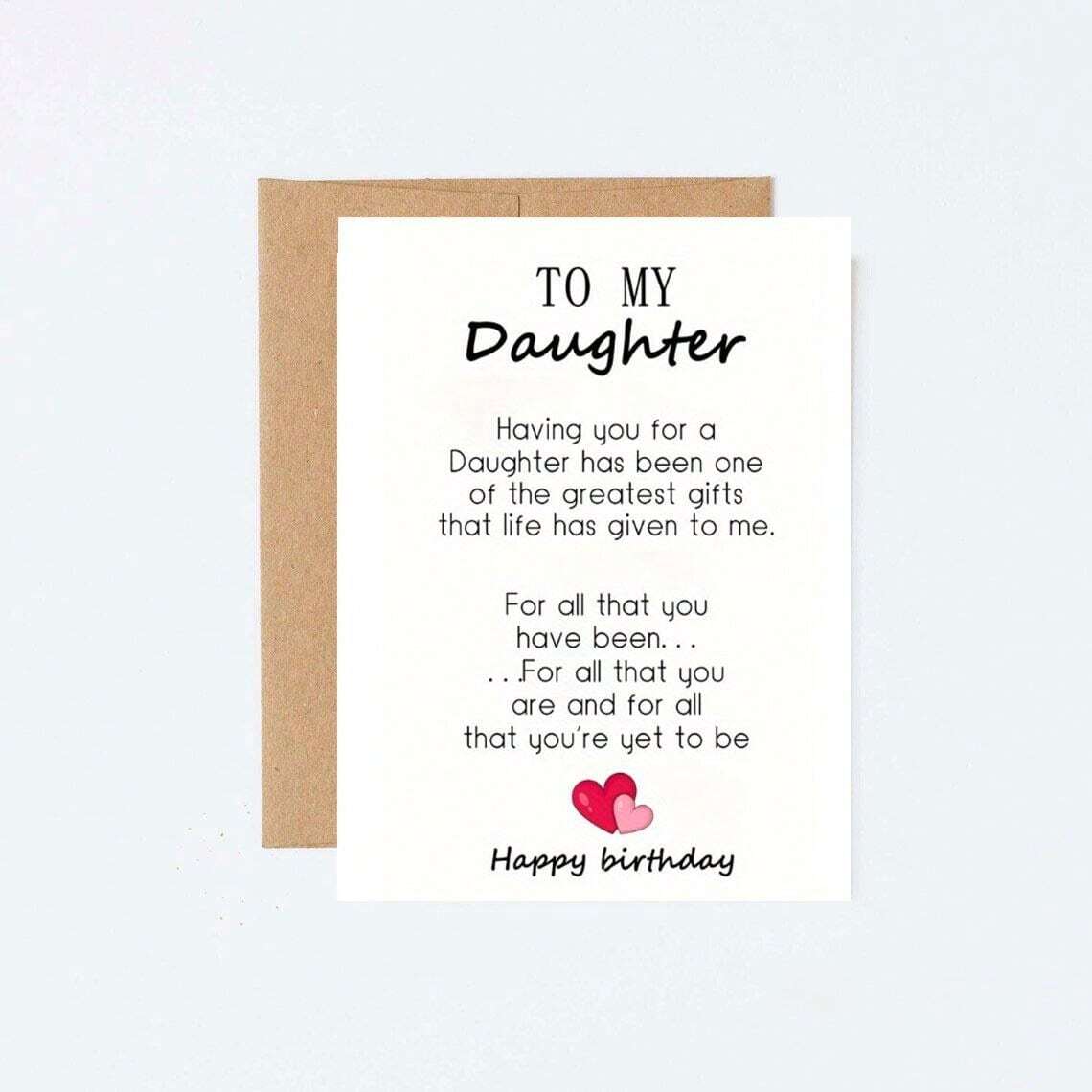 1pc To My Daughter - Daughter Birthday Card - Daughter Is The Best Gift ...
