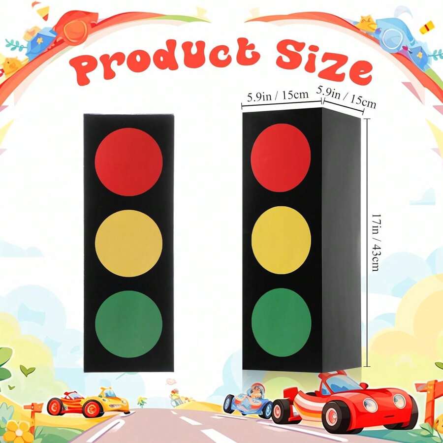 2Pcs Traffic Light Favor Boxes 17'' Transportation Boxes For ...