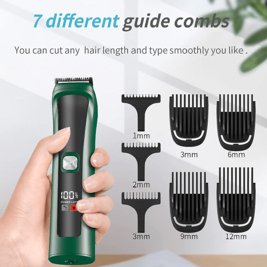 1pc USB Rechargeable 5W Multifunctional Hair Trimmer With Digital ...