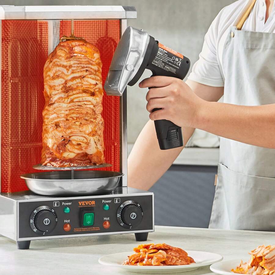 SKYSHALO Electric Shawarma Knife 80W Cordless Battery Professional ...
