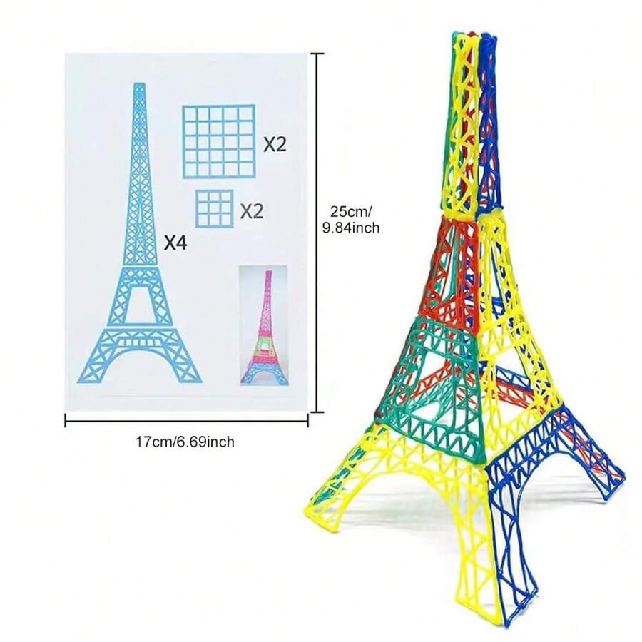 10 Sheets 3D Printer Drawing Molds Paper Stencils For 3D Printing Pen ...