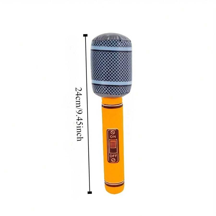 1/5pcs Inflatable Microphone Random Colors, Music Themed Party Props ...