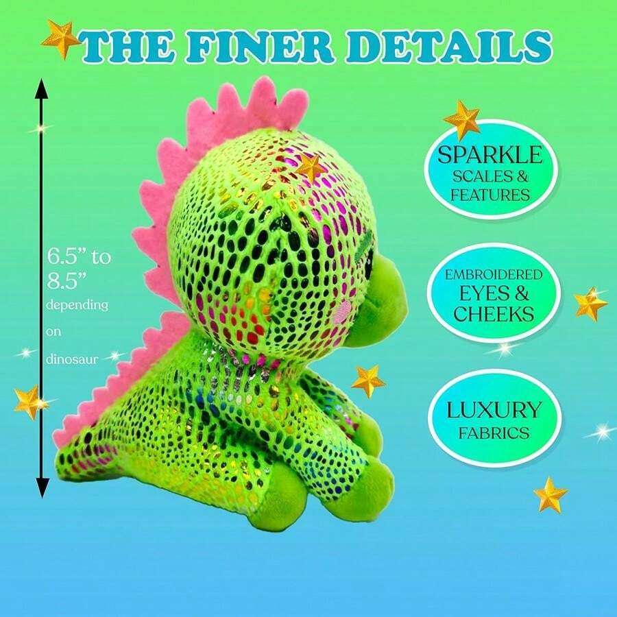 Plush Dinosaur Stuffed Animal With Carrying Case For Pets - Set Of 5 ...