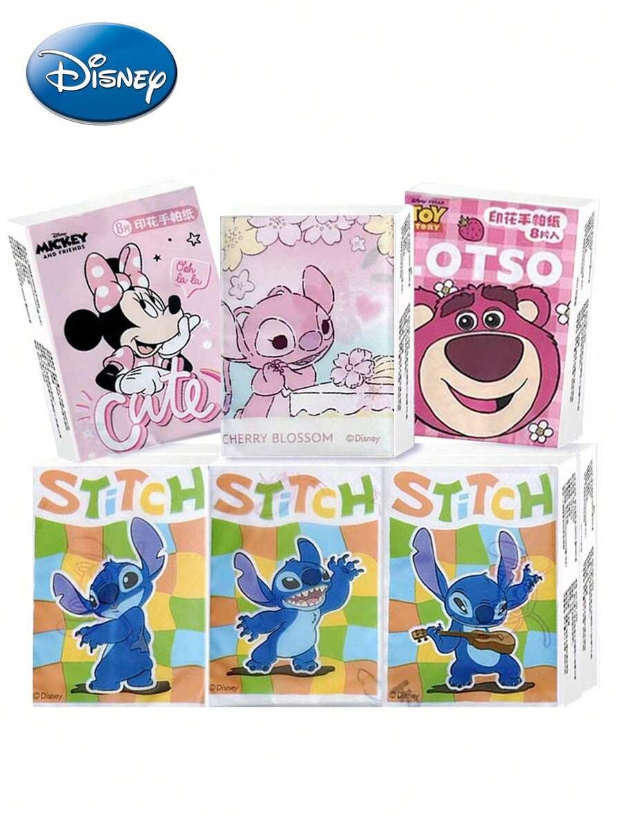 Genuine Handkerchief Paper Anime Cartoon Figure Kawaii Lilo&Stitch ...