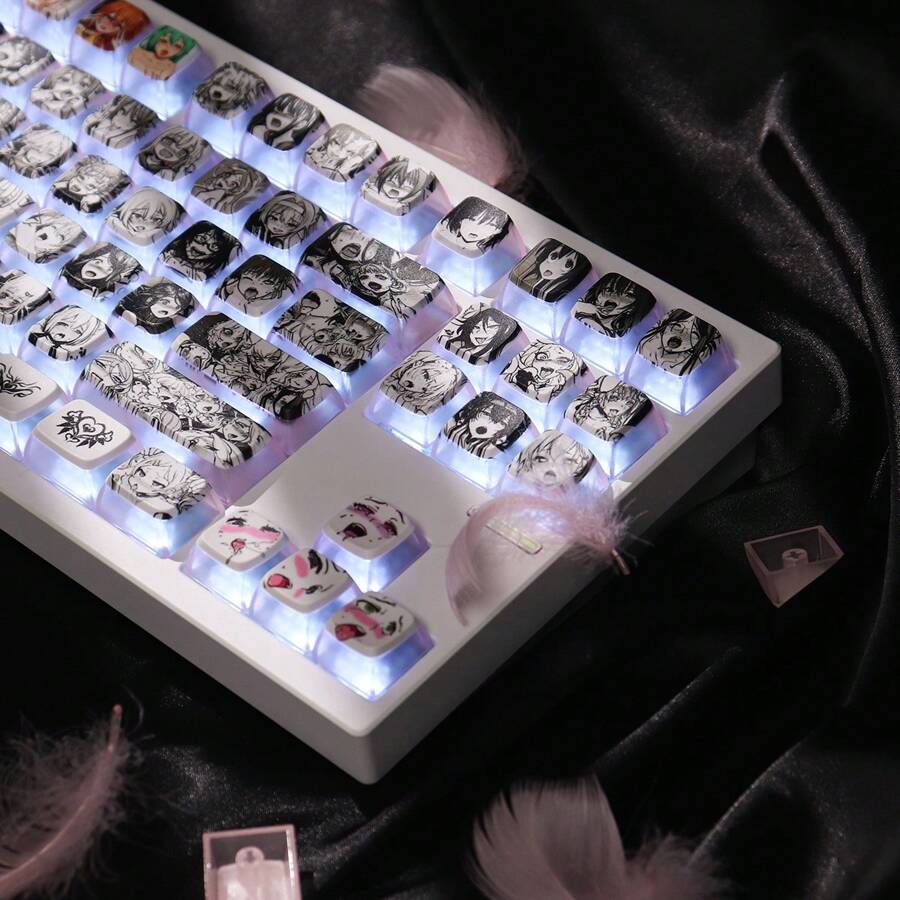 ASA Height Double-Skin Pudding Keycaps 108-Key Gaming Mechanical ...