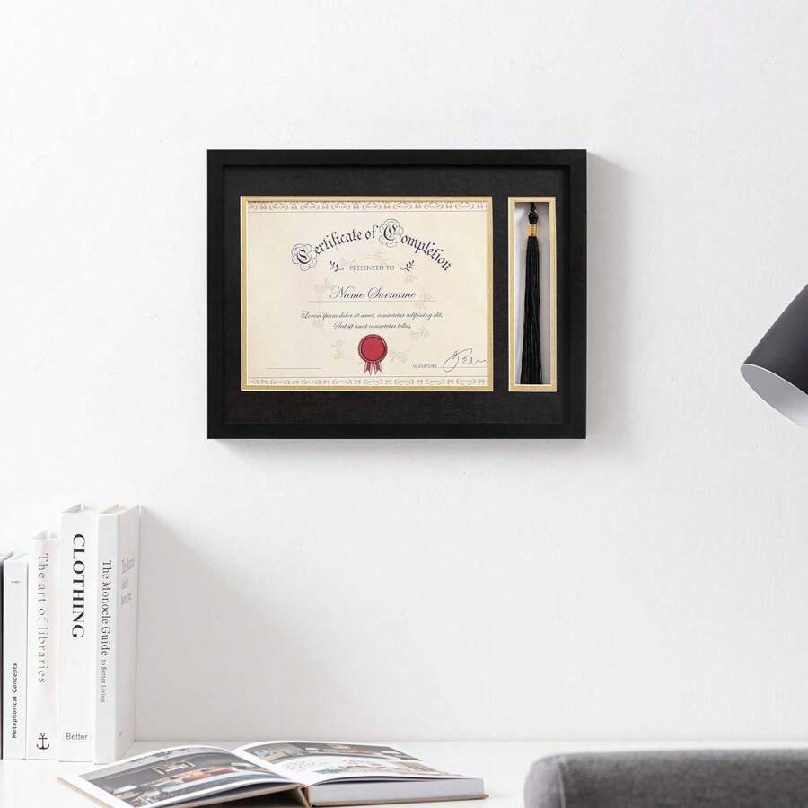 12x16 Diploma Frame With Tassel Holder For 8.5x11 Document Or ...