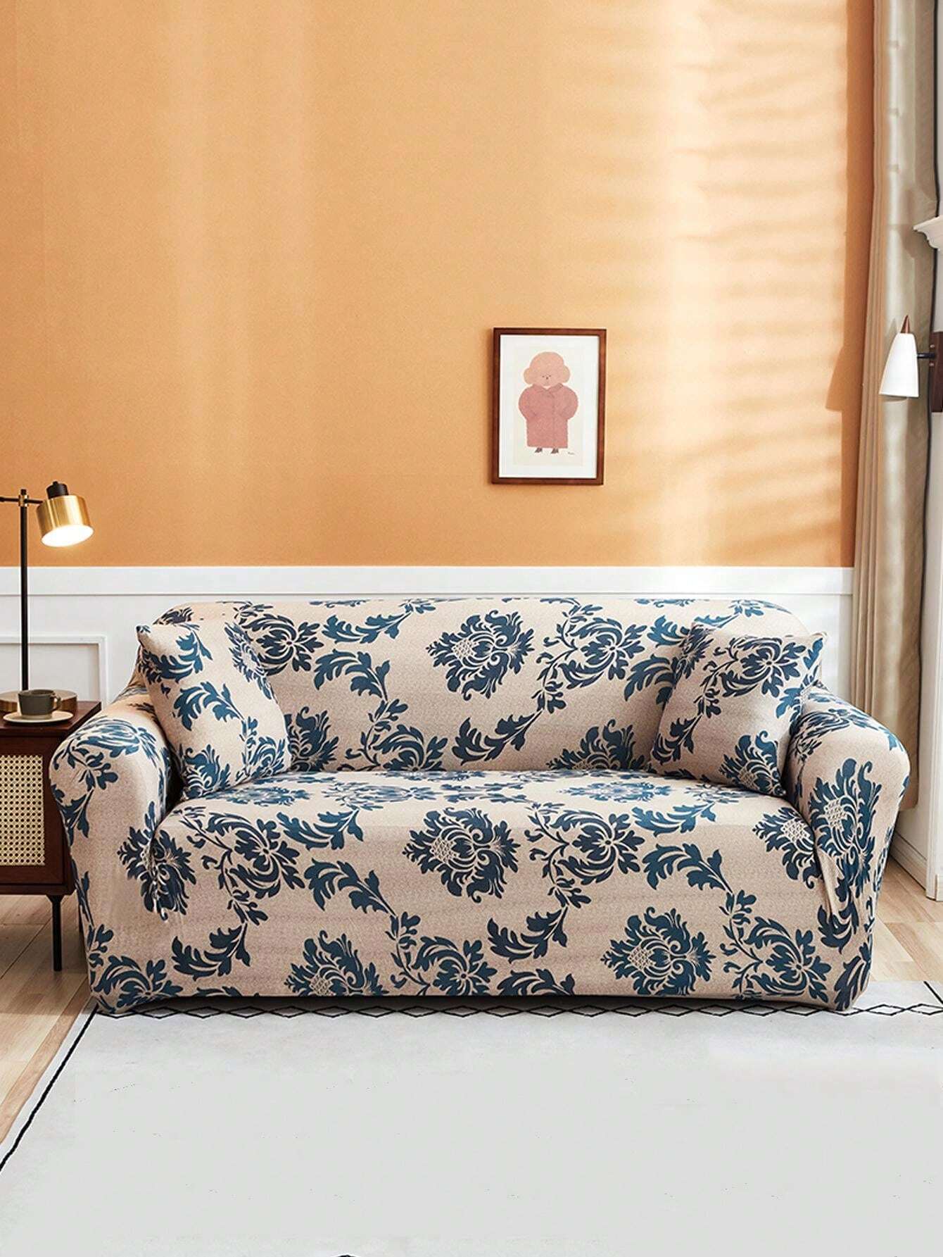 New High Stretch Sofa Cover Set, Including 1 Sofa Cover And 1 ...