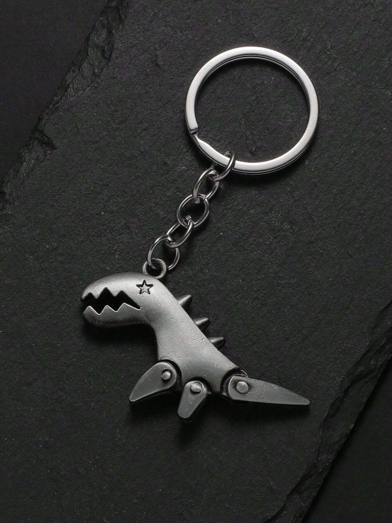 Personalized Retro Dinosaur Keychain, Men's Fashionable And Cool ...
