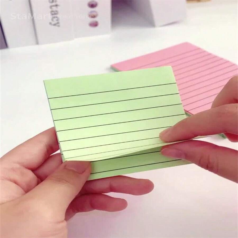 1pc-200sheets Line Sticky Notes 4 Colors Portable Student Note Marking ...