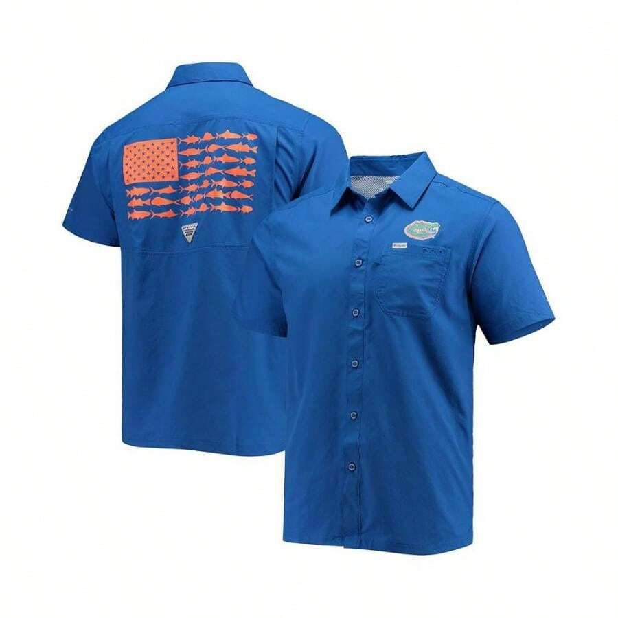 Columbia Boyfriend Style Men's PFG Royal Florida Gators Slack Tide Camp ...