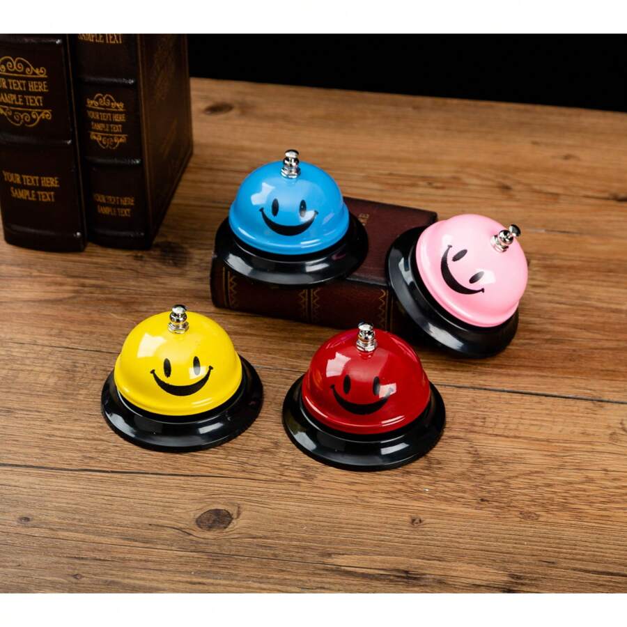 3.35 Inch Diameter Metal Smile Face Call Bel Desk Service Bell For ...