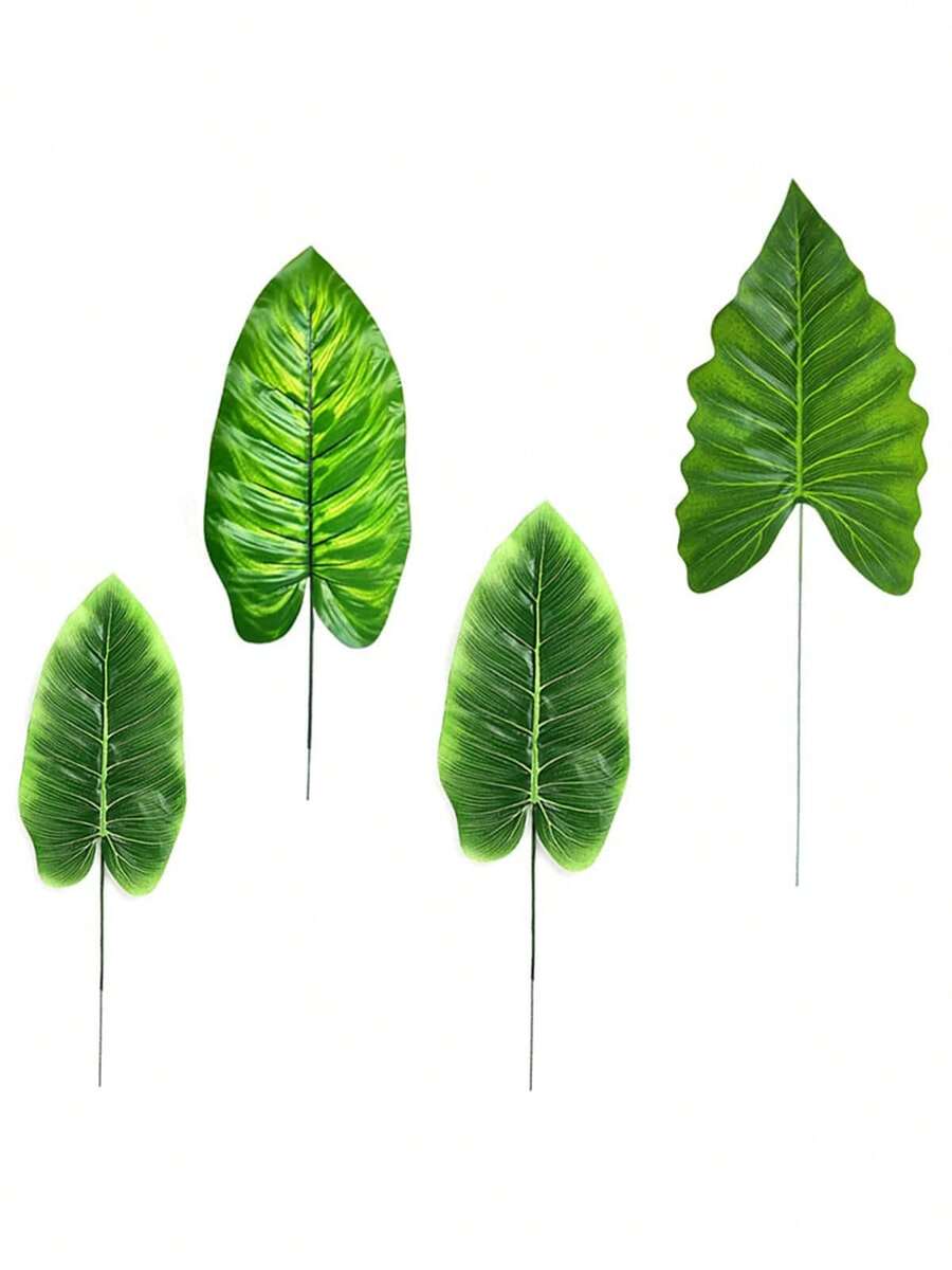 20 Pcs Artificial Bird Of Paradise Plants Leaves Faux Banana Leaves ...