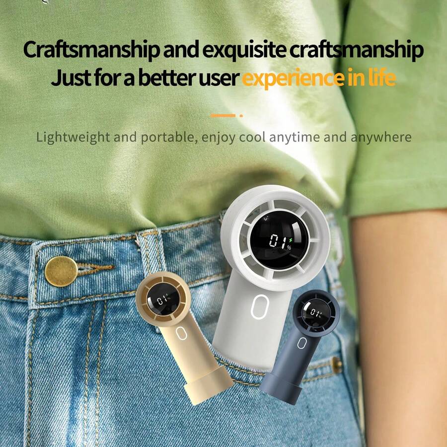 USB Power Digital Display With 5 Speed Portable Outdoor Rechargeable ...