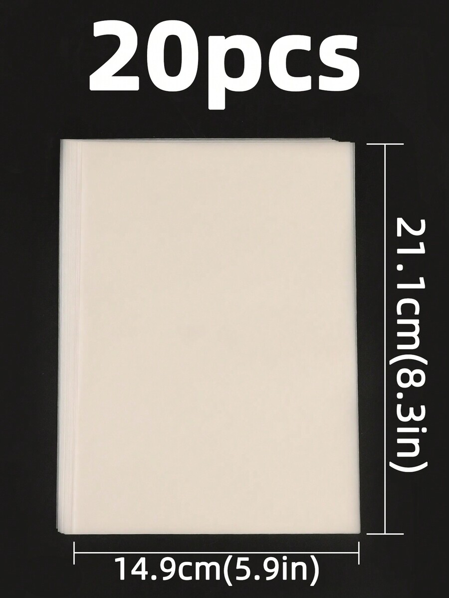 20pcs/Pack Transparent Tracing Paper, Sulphuric Copy Drawing Drafting ...