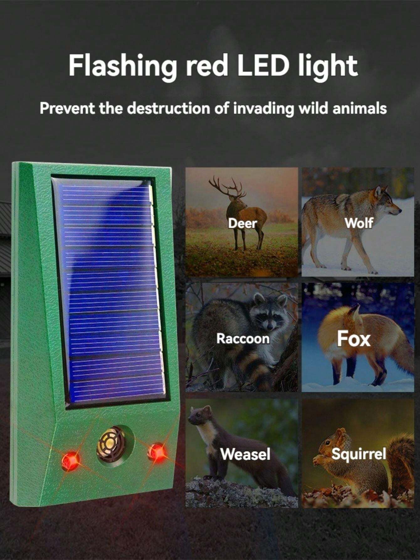 1 st Uppladdningsbar solcells-ultraljudsråttor - Vattentät LED ...