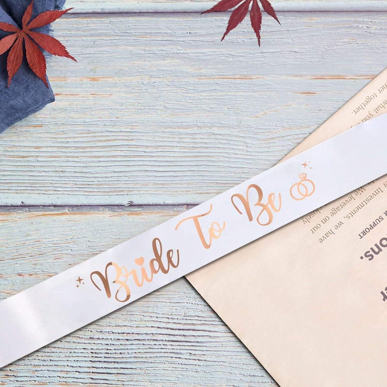 8 Sets Sash Bachelorette Party Decorations Bridesmaid Sashes Rose Gold ...