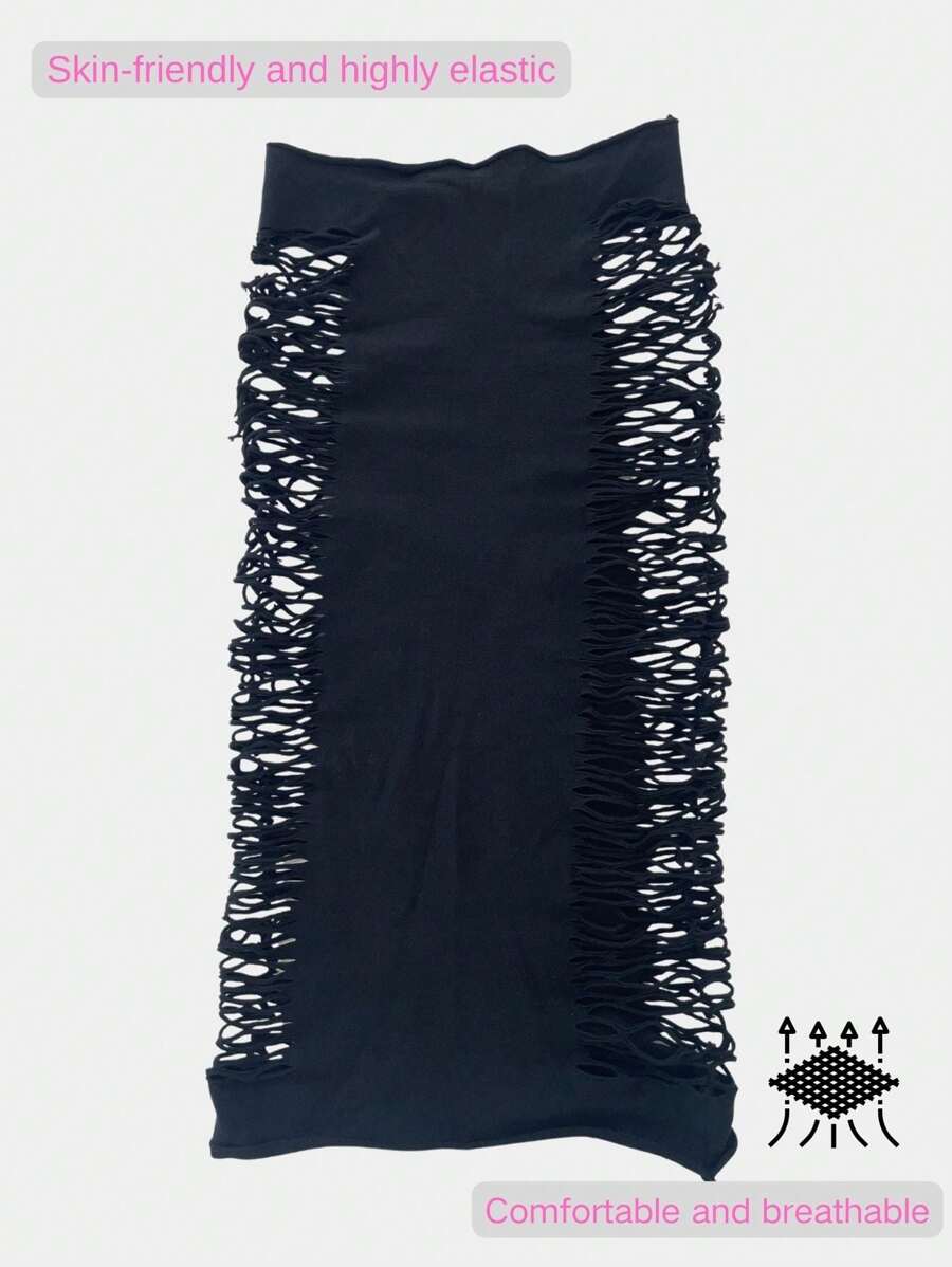 1pc Womens Sexy Netting Mini Bodycon Dress Hollow Out Sleepwear Dress With Straps Lingerie Set