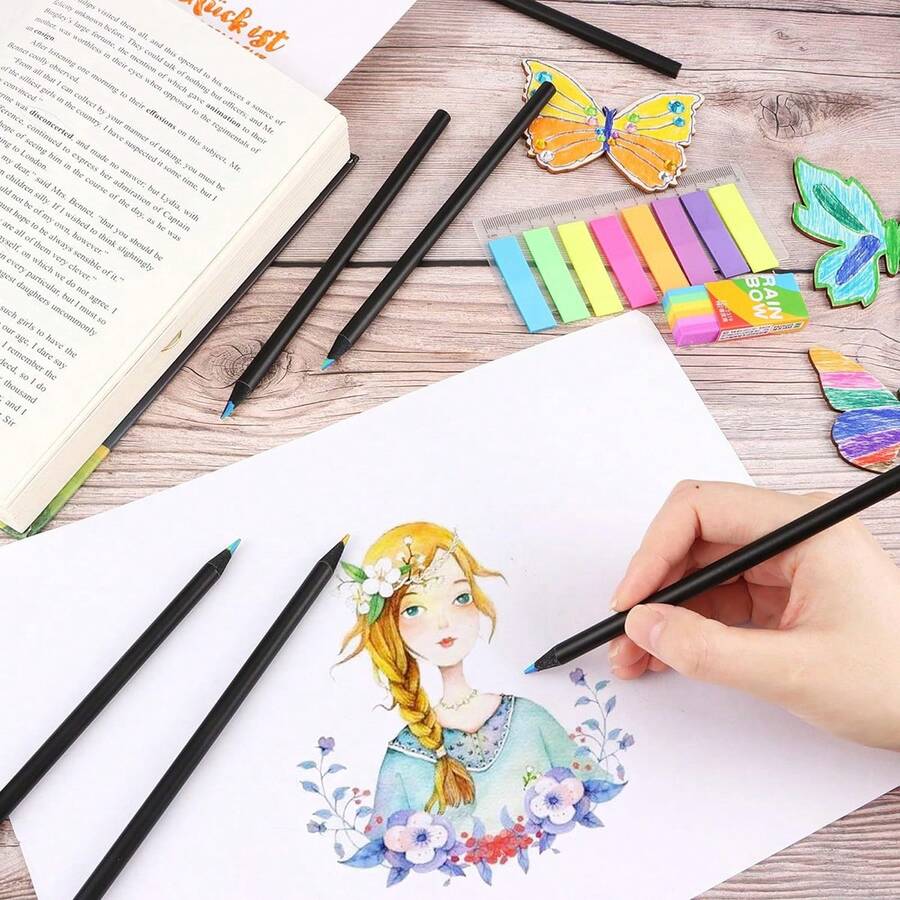 6/12pcs/Set, 12 Rainbow Colors Graduated Magic Colored Pencils, Great ...