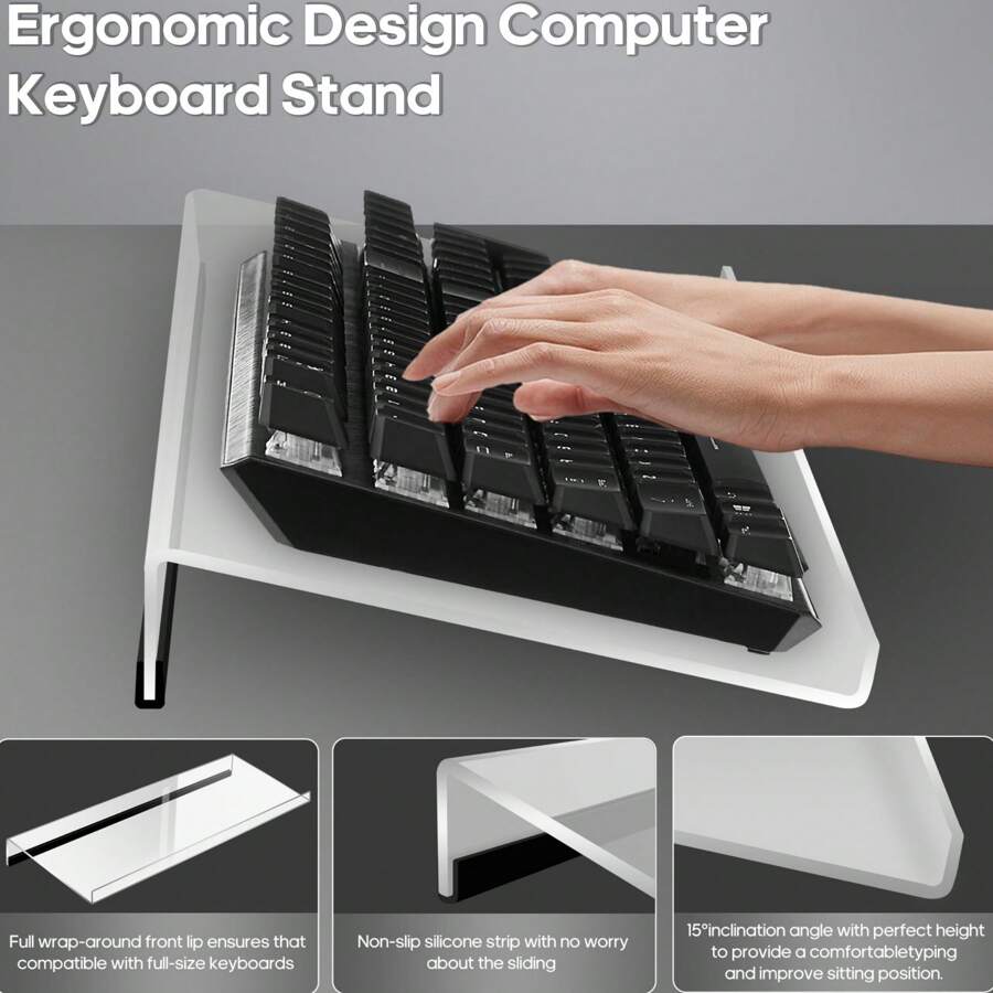 1pc New Black Computer Keyboard Stand, Ergonomic Keyboard Stand ...