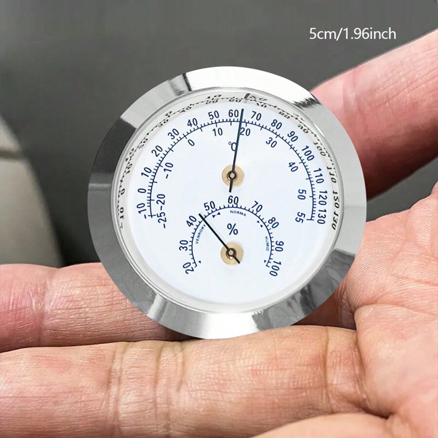 Car-Mounted 2-In-1 Temperature Humidity Monitor, Metal Thermometer And ...