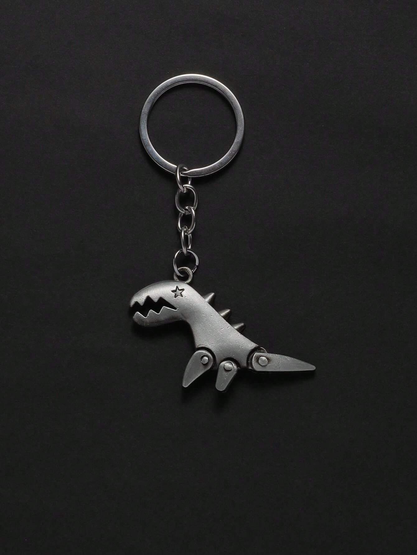 Personalized Retro Dinosaur Keychain, Men's Fashionable And Cool ...