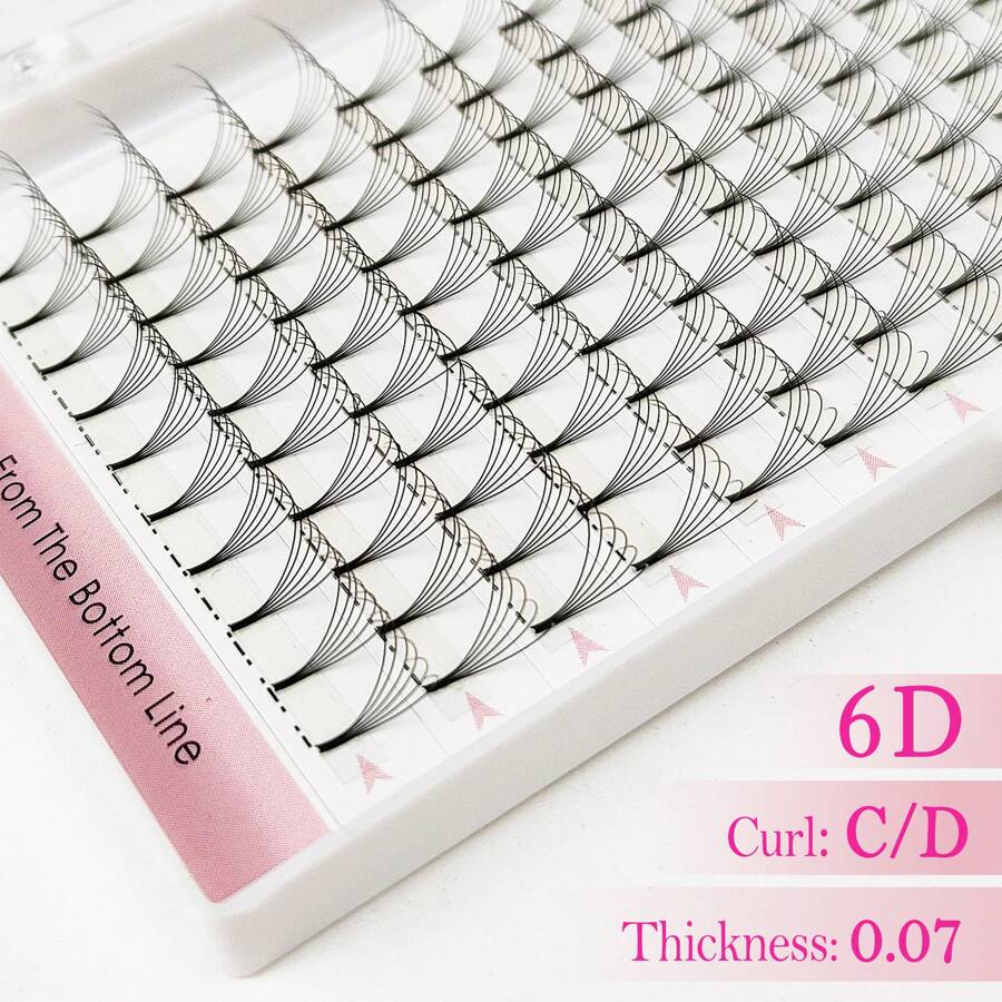 CoMango 120Fans 0.07mm Premade Volume Fans Lash Extension 6D Short Stem ...