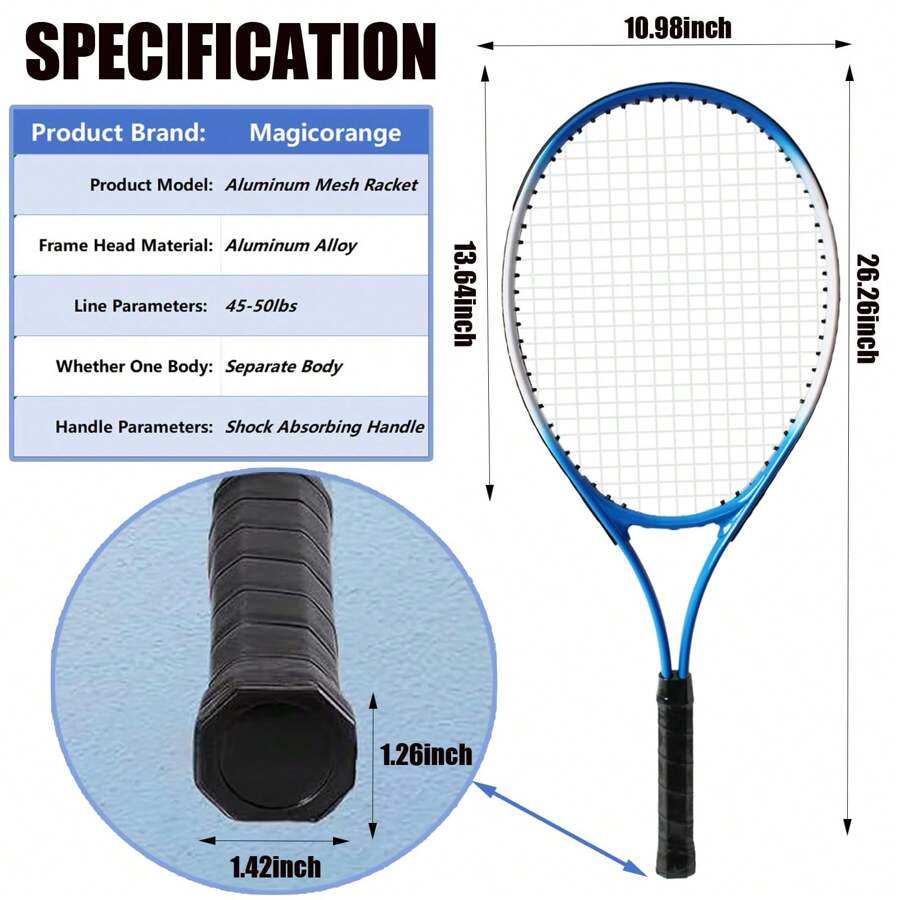 Tennis Rackets For Adults 2 Players Recreational Tennis Racquet Set For ...
