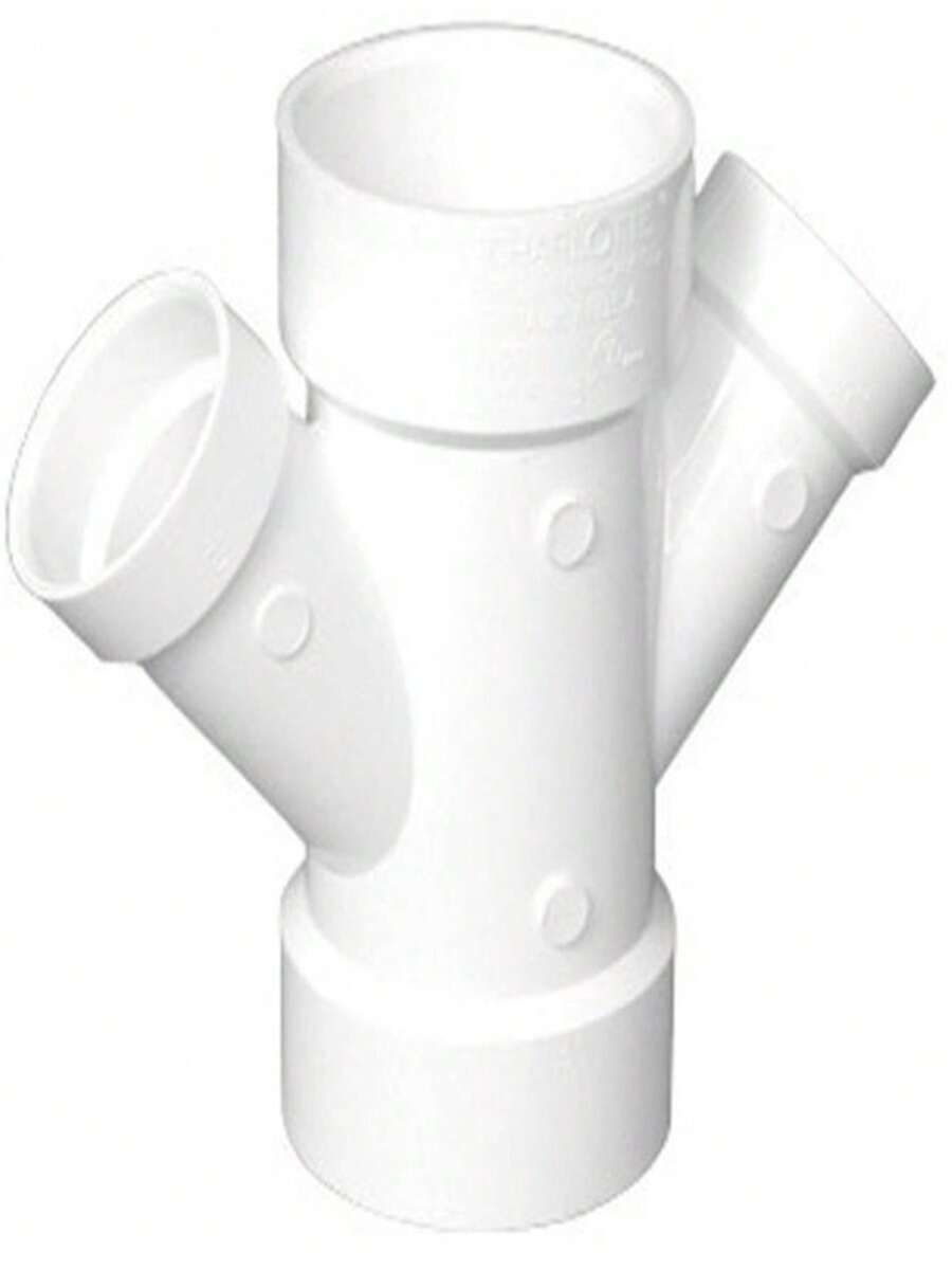 Charlotte Pipe & Foundry PVC006111200HA 4 In. PVC Double Wye Fitting ...