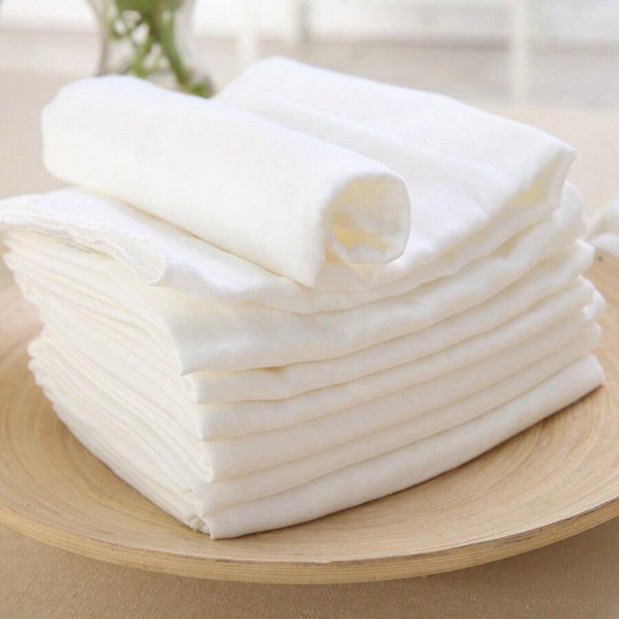 10 Packs Birdseye Flat-Fold Cloth Diapers For Babies, Extra Large ...