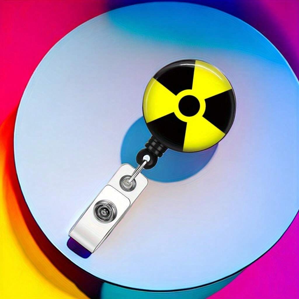 1pc Radioactive Symbol Zombie Radiology ID CardRetractable Badge Reel ...