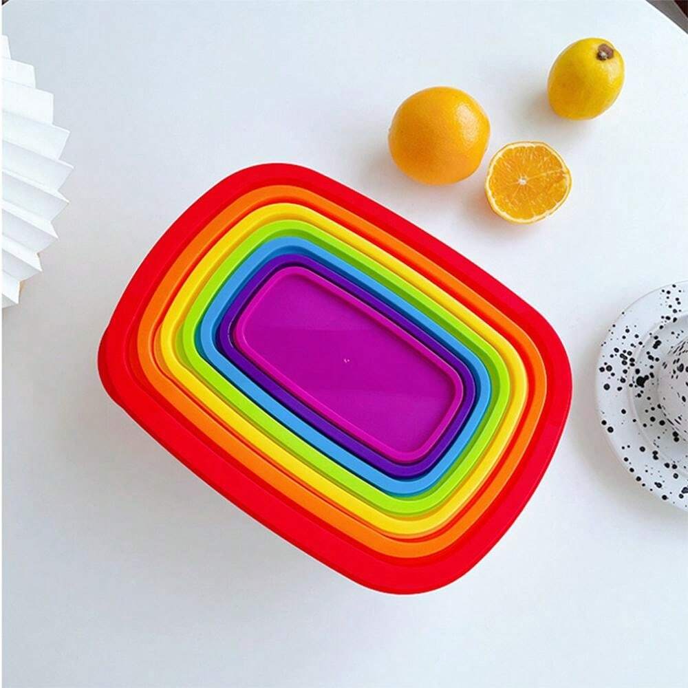 Rainbow Storage Box Set Of 7 (From Large To Small) - High-Value Kitchen ...