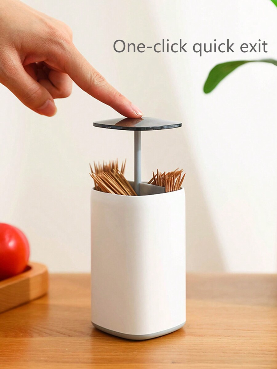 1pc Household Hand-Pressed Cotton Swab Tube, Simple Toothpick Storage ...