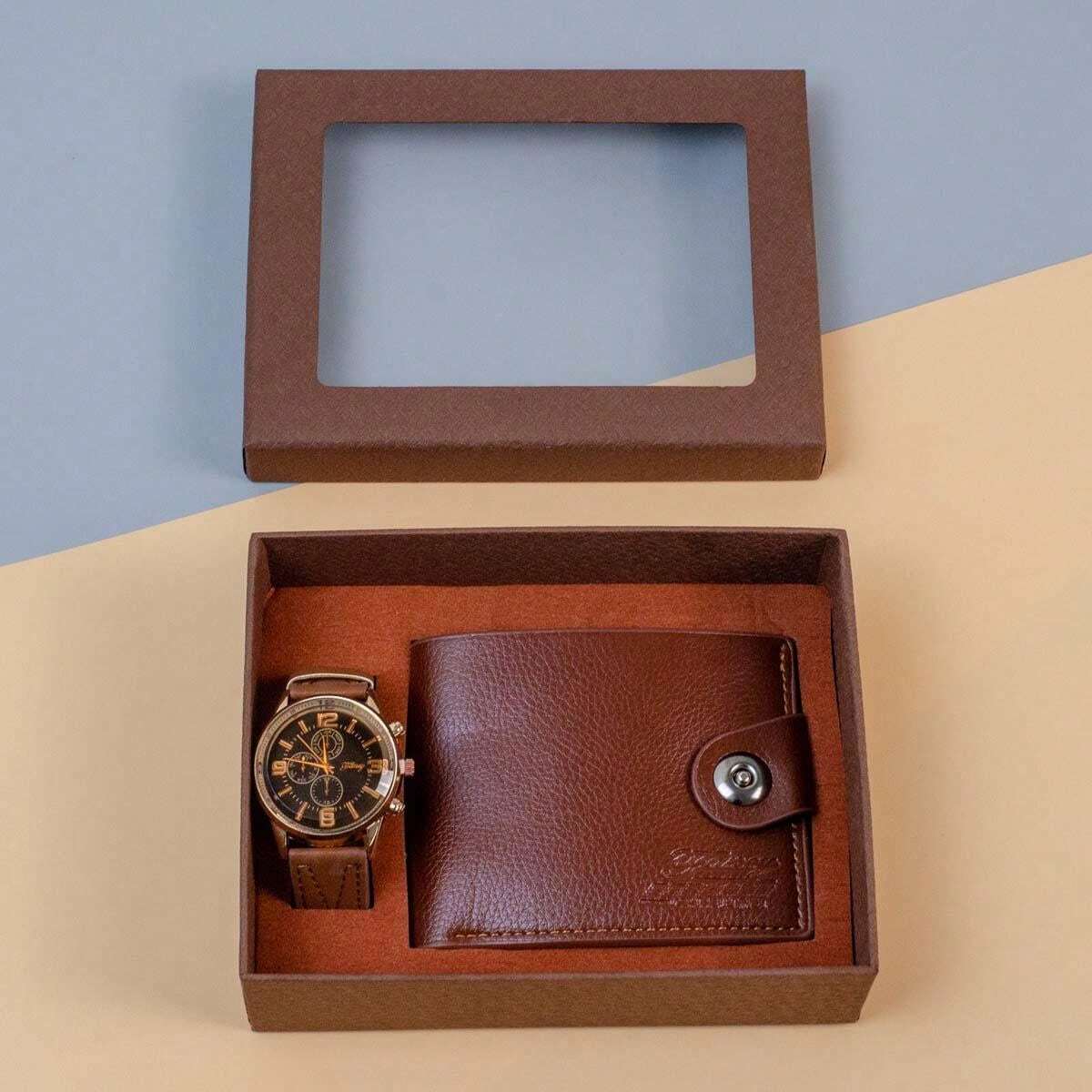 3-Piece Gift Box Set, Fashionable Watch+Exquisite Wallet+Exquisite Gift ...