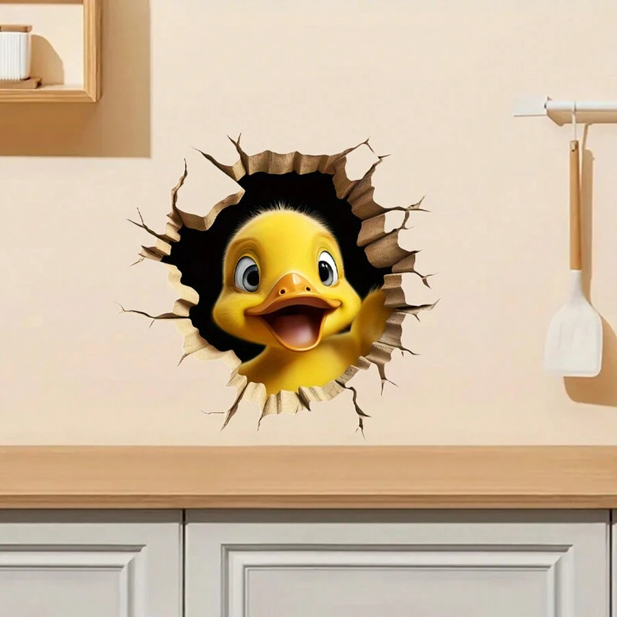 3D Duck Stickers For Wall, Fridge, Car Motorcycle Car Masking Marks ...