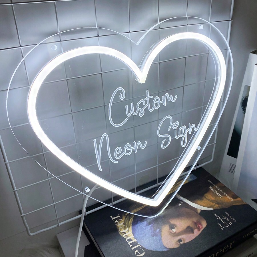 Placa de neon personalizada para o Dia dos Namorados, presente ...