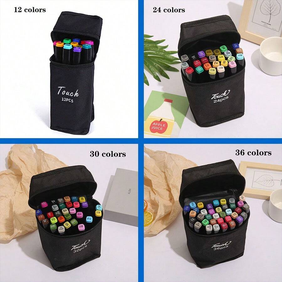 DIY Painting Set - Dual-Tip Alcohol-Based Marker Pens, Student Cartoon ...