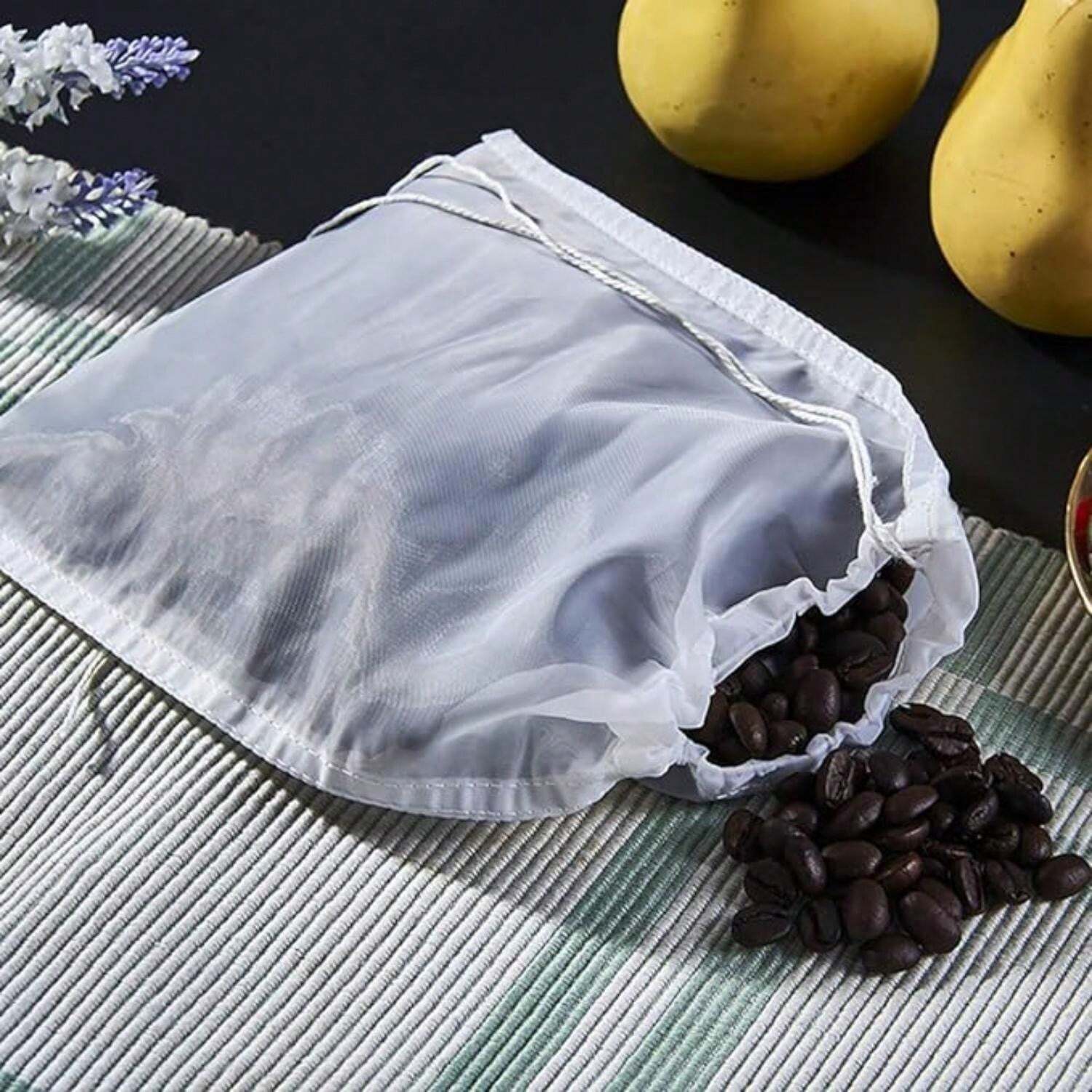 3pcs Reusable Nylon Mesh Bag For Nuts Milk, Coffee, Juice Filtration ...