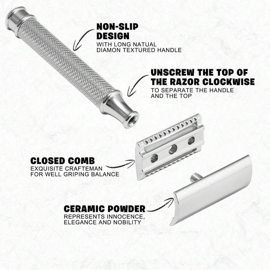 Premium Single Blade Safety Razors, Double Edge Razor Blade, Shaving ...