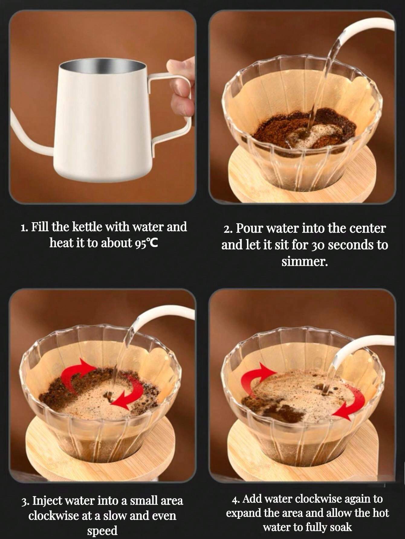 1 Stainless Steel Coffee Hand Kettle, Coffee Kettle, Household Coffee ...