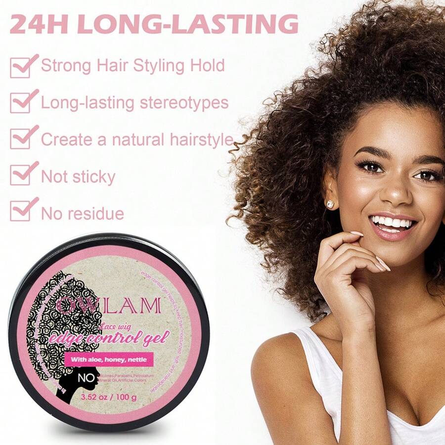 1pc 100ml Lace Front Edge Control Hair Wax Gel For Long-Lasting And ...