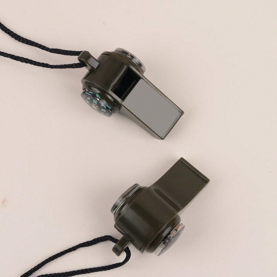 3-In-1 Outdoor Survival Whistle With Compass, Thermometer, And High ...