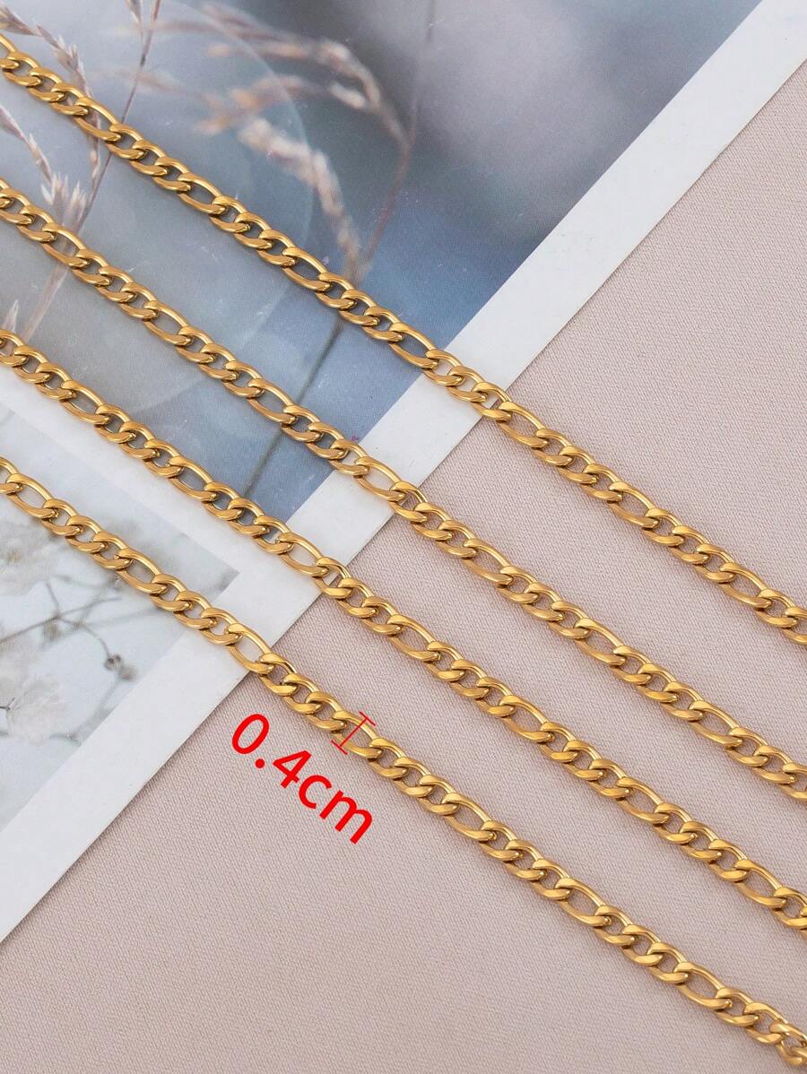 1m Fashionable 304 Stainless Steel Flat Chain For Handmade DIY Bracelet ...