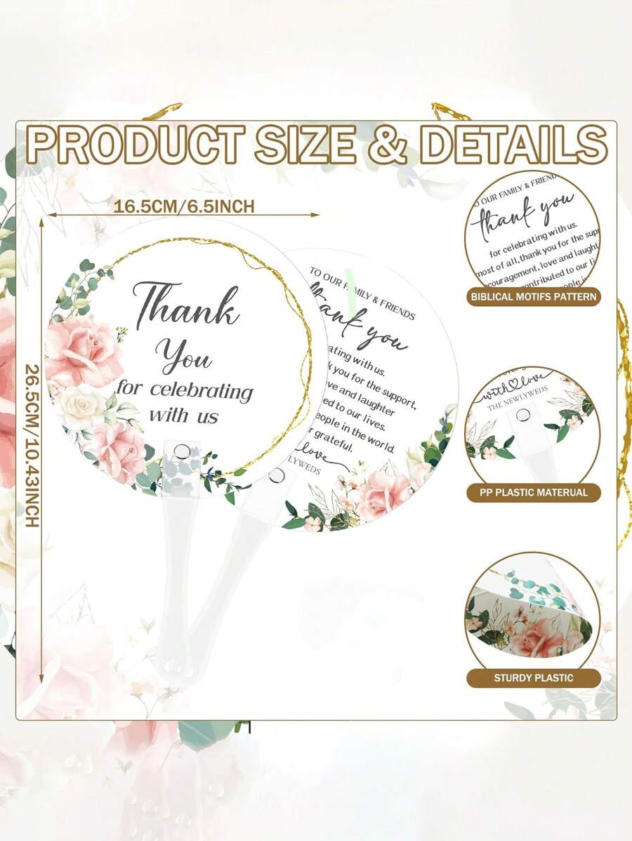 5/10pcs Wedding Hand Fans Bulk Plastic Handheld Wedding Favor Fans For ...