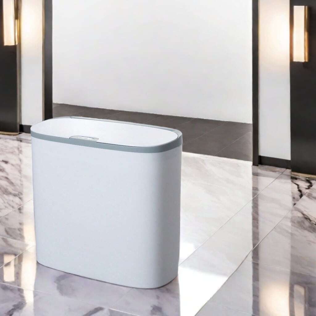 An Office Kitchen Non-Punching Wall-Mounted Storage Trash Can, A Narrow ...