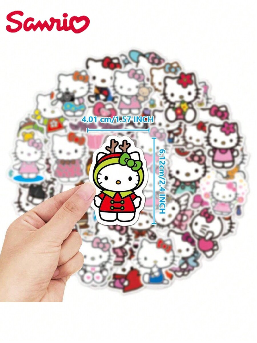 50pcs Sanrio Officially Licensed Hello Kitty Vinyl DIY Stickers ...