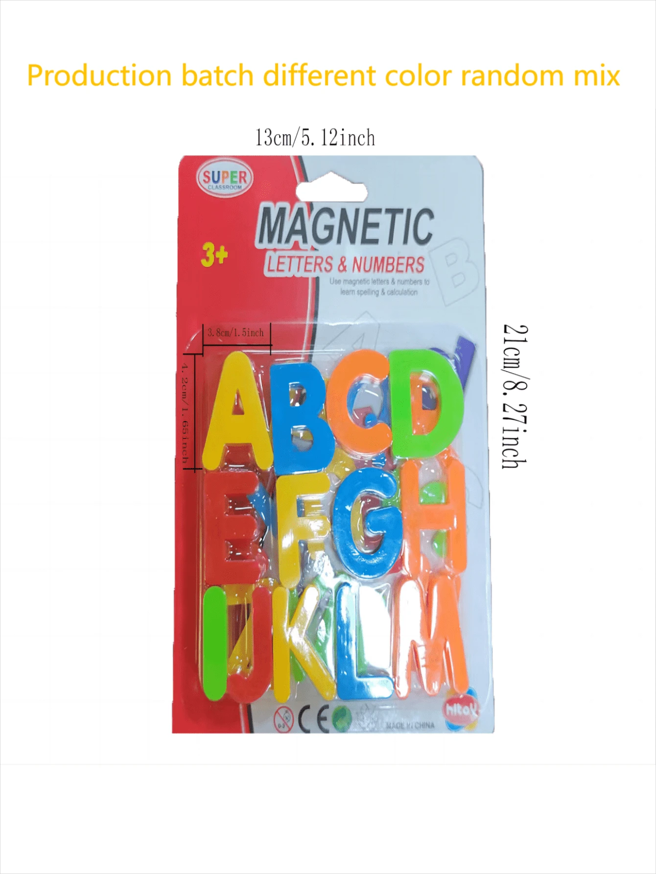26pcs Random Color Magnetic Letters & Numbers Educational Plastic ABC ...