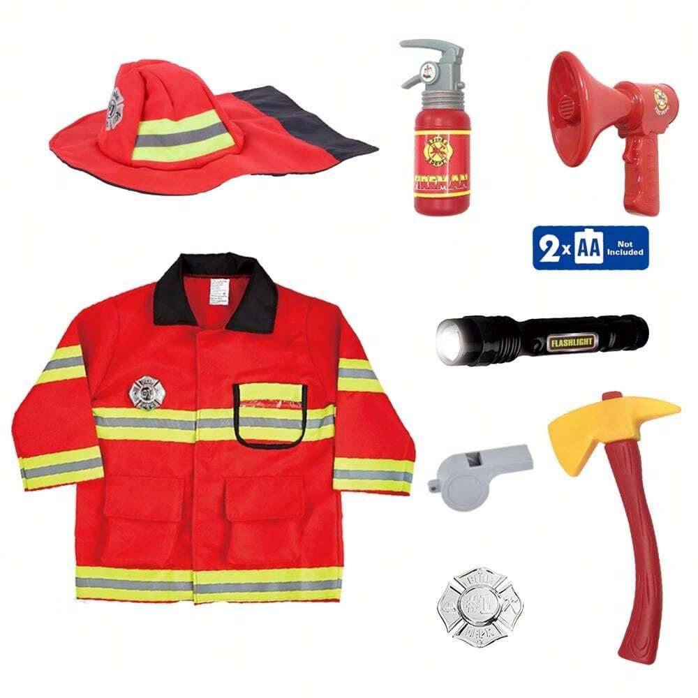 Firefighter Costume For Kids And Toddlers, Fire Chief Role Play Dress ...