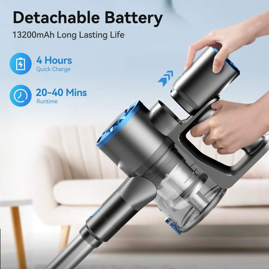 TASVAC N9 Cordless Vacuum Cleaner For Home, 8 In 1 Lightweight Stick ...
