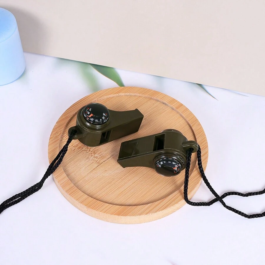 3-In-1 Outdoor Survival Whistle With Compass, Thermometer, And High ...